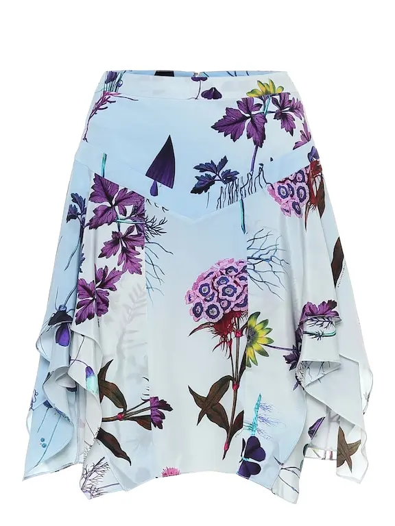 Stella McCartney Floral Silk Miniskirt - Multicoloured