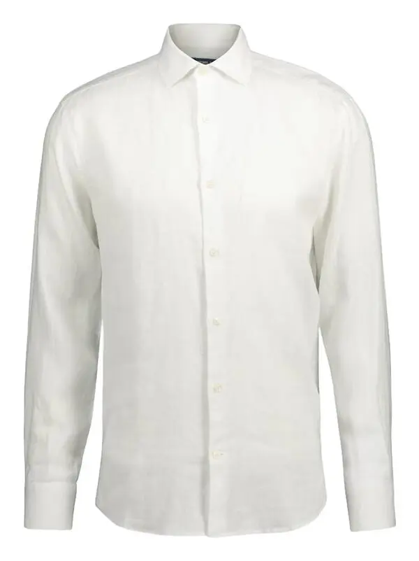 Frescobol Carioca Antonio Long-sleeved Linen Shirt - White