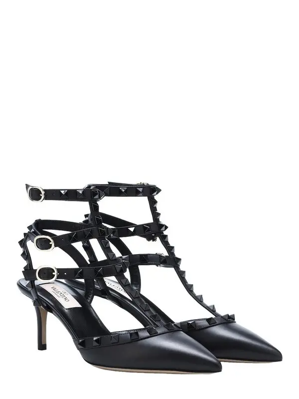 Valentino Garavani Rockstud Leather Pumps - Black