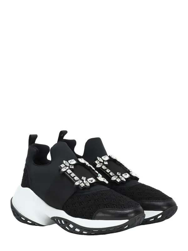 ROGER VIVIER Viv' Run Sneakers - Black