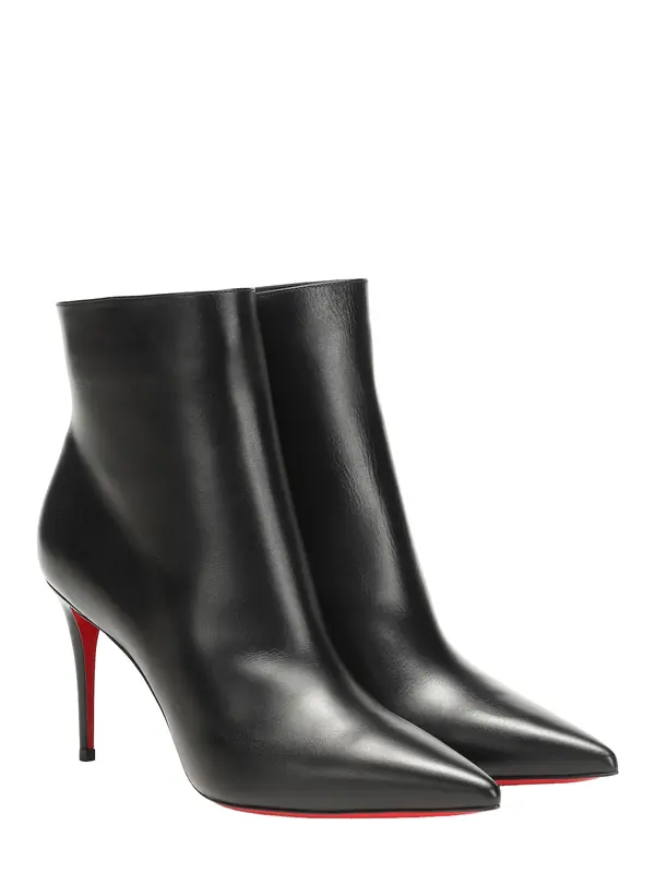 CHRISTIAN LOUBOUTIN So Kate 85 Leather Ankle Boots - Black