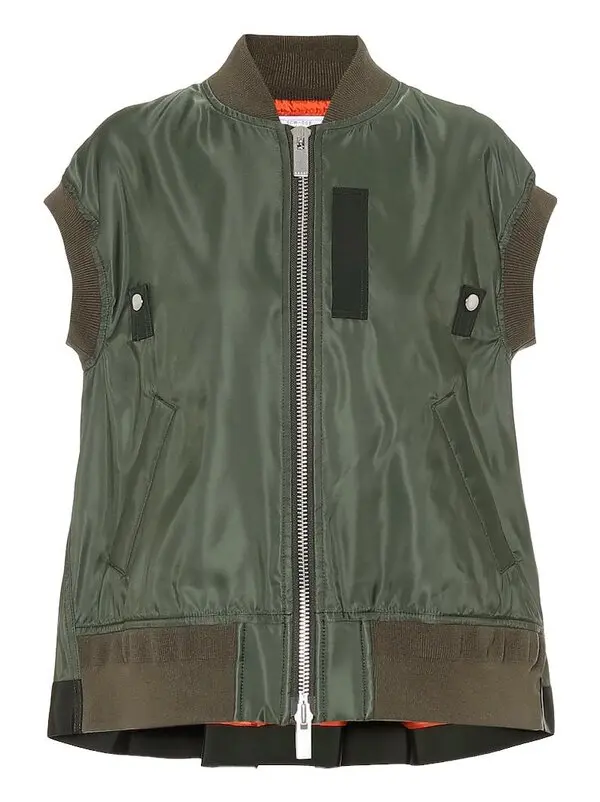 Sacai Nylon Vest - Green