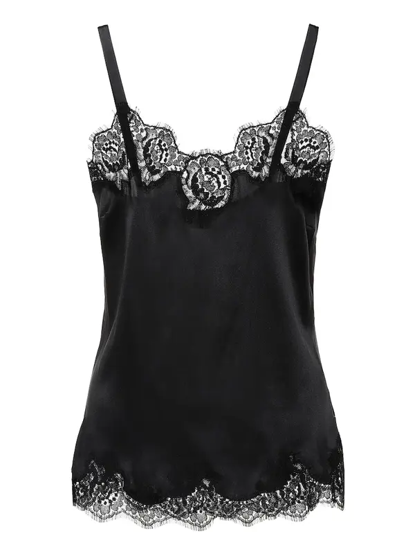 Dolce & Gabbana Lace-trimmed Camisole - Black
