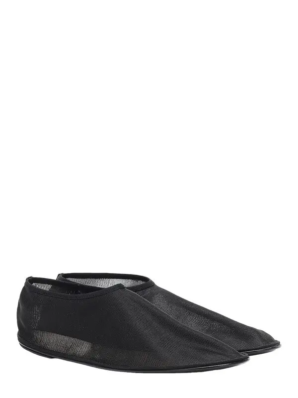 THE ROW Sock Ballerinas - Black