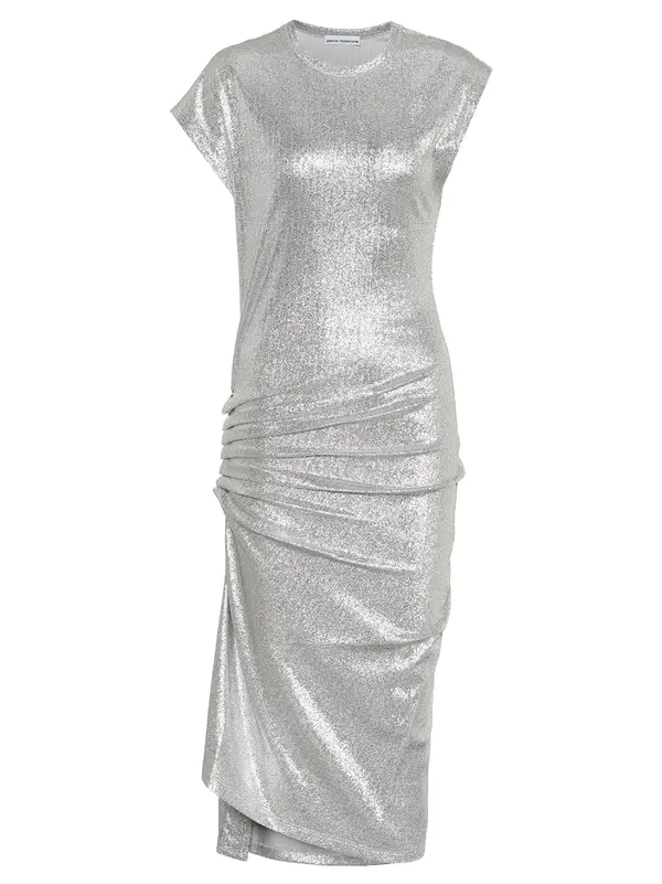 Rabanne Metallic Jersey Dress - Silver