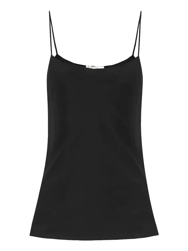 THE ROW Biggins Stretch-satin Camisole - Black