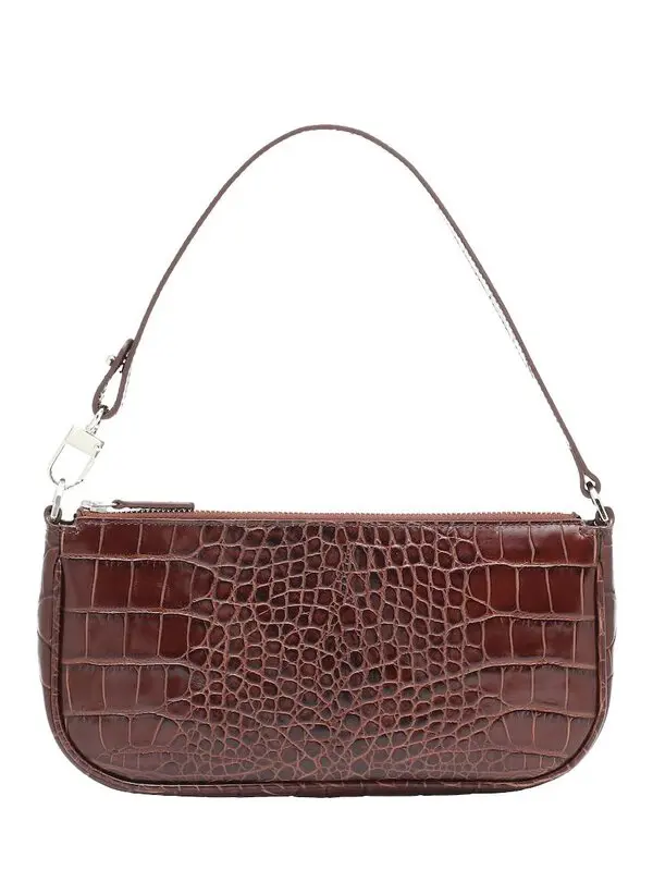 By Far Rachel Leather Shoulder Bag - Brown