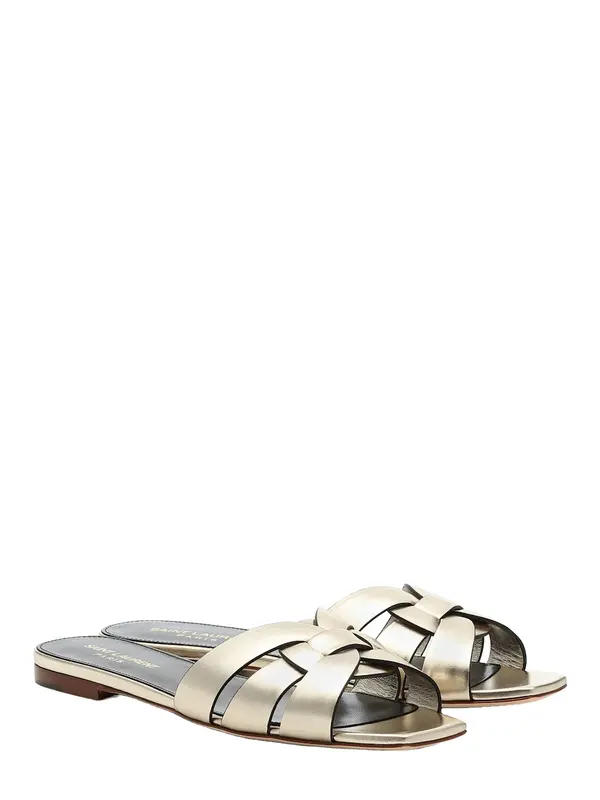 Saint Laurent Tribute Nu Pieds 05 Slides - Gold