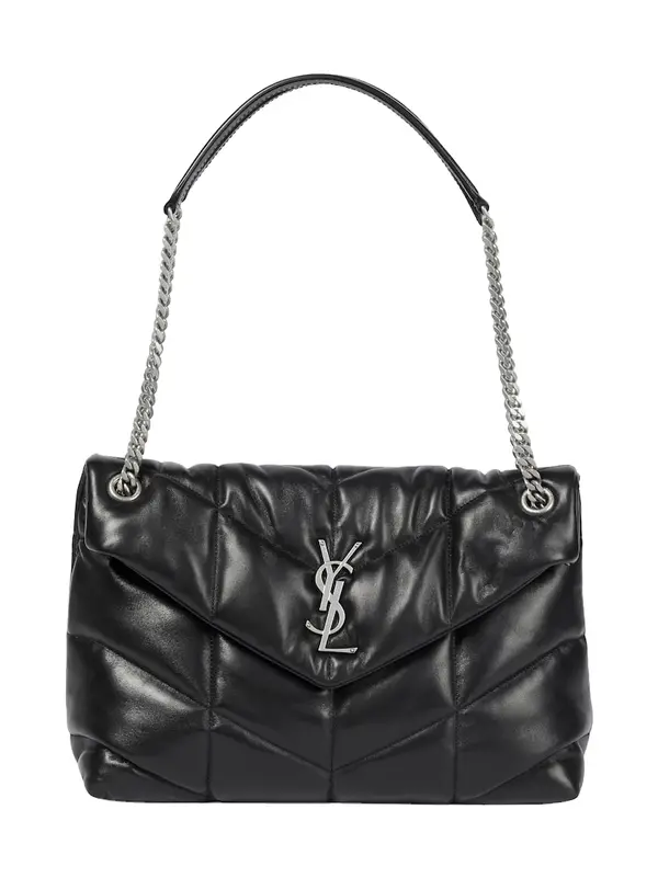 Saint Laurent Puffer Medium Leather Shoulder Bag - Black