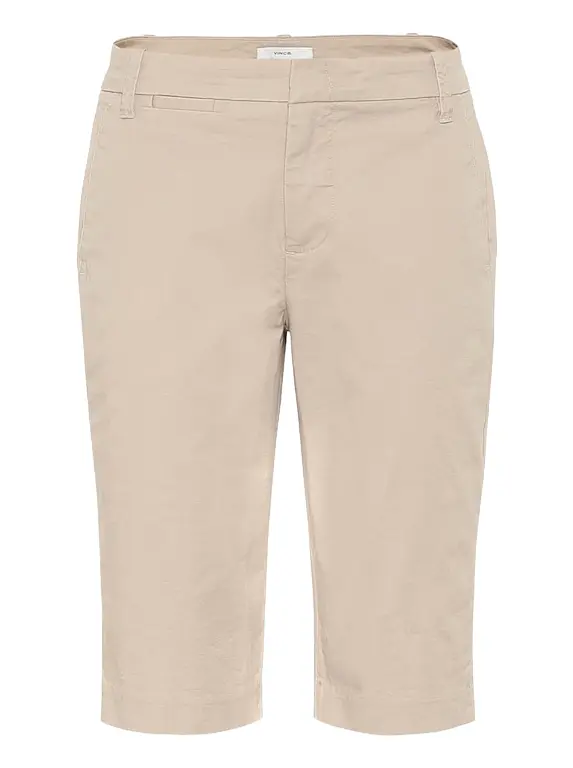 Vince Mid-rise Bermuda Shorts - Beige