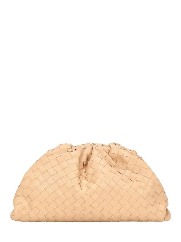 Bottega Veneta Intrecciato Leather Pouch - Beige