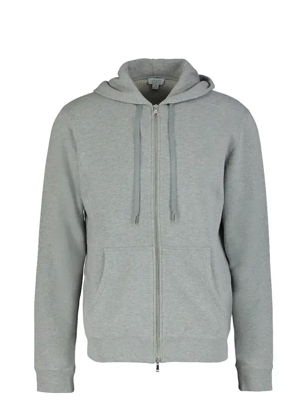 Sunspel Cotton-jersey Hooded Sweatshirt - Grey