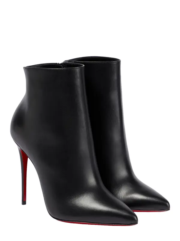 CHRISTIAN LOUBOUTIN So Kate 100 Leather Ankle Boots - Black