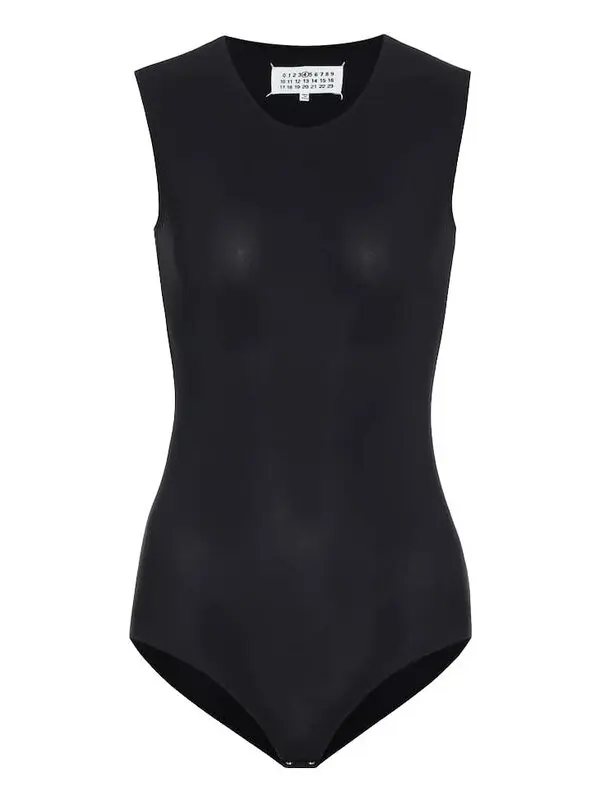 MAISON MARGIELA Sleeveless Stretch-jersey Bodysuit - Black