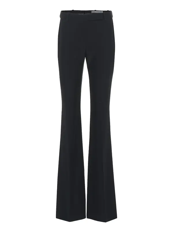 Alexander McQueen Mid-rise Flared Pants - Black
