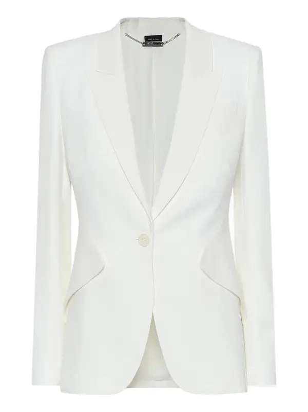 Alexander McQueen Crêpe Blazer - White