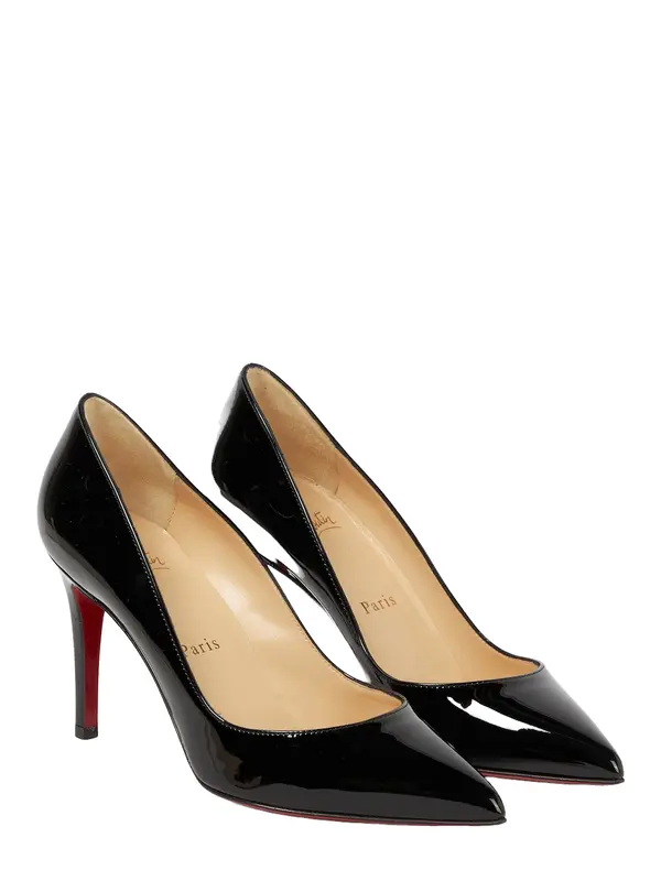 CHRISTIAN LOUBOUTIN Pigalle 85 Patent-leather Pumps - Black