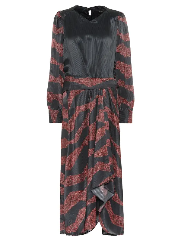 Isabel Marant Romina Printed Midi Dress - Black