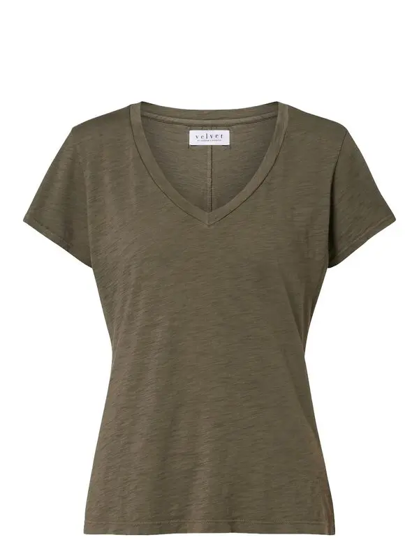 Velvet By Graham & Spencer Lilith Cotton T-shirt - Green