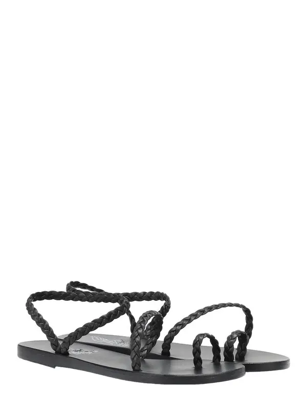 ANCIENT GREEK SANDALS Eleftheria Leather Sandals - Black