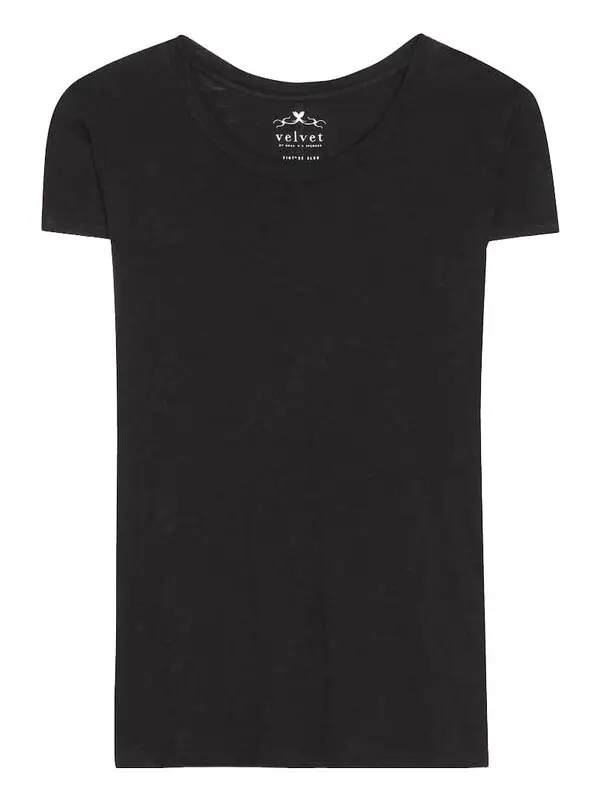 Velvet By Graham & Spencer Odelia Cotton T-shirt - Black