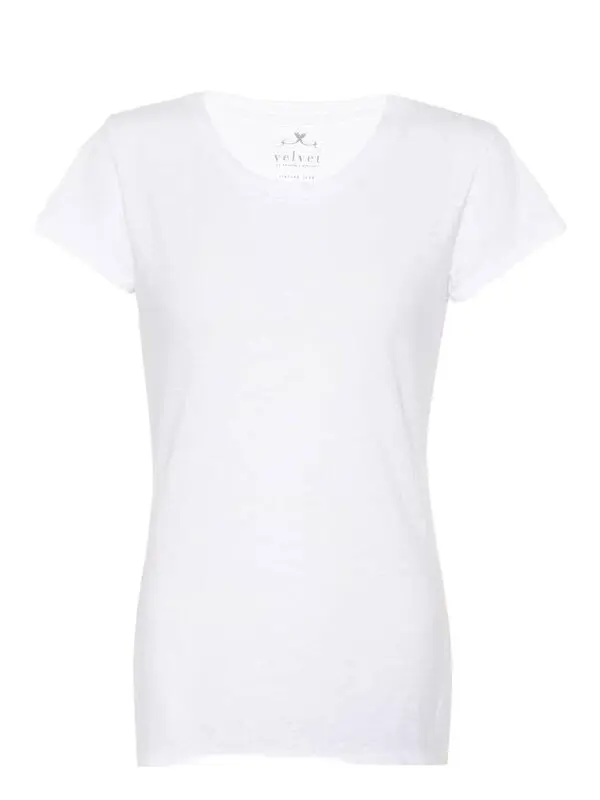 Velvet By Graham & Spencer Odelia Cotton T-shirt - White