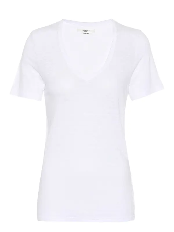 MARANT ETOILE Kranger Linen T-shirt - White
