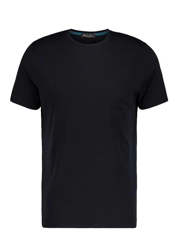 Loro Piana Silk And Cotton-blend T-shirt - Blue
