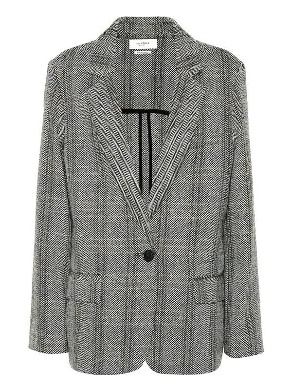 MARANT ETOILE Charly Checked Blazer - Grey