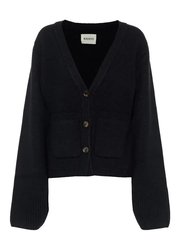 Khaite Scarlet Cashmere-blend Cardigan - Black