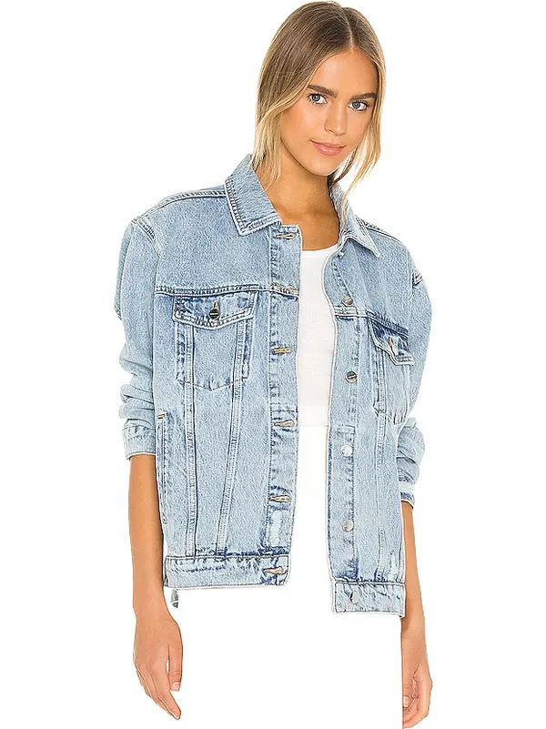 ANINE BING Rory Denim Trucker Jacket - Vintage Blue