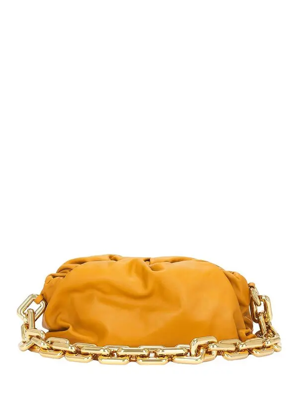 Bottega Veneta The Chain Pouch Shoulder Bag - Ocra & Gold
