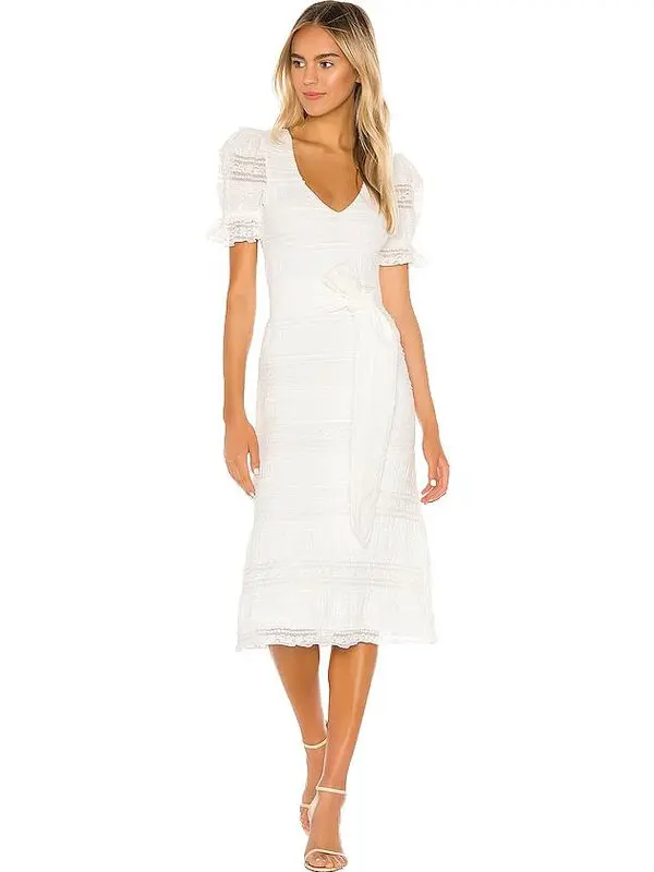 Tularosa Quinn Midi Dress - White
