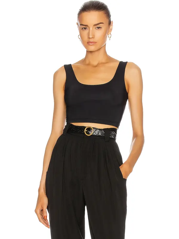 Wardrobe.NYC Cropped Stretch Top - Black