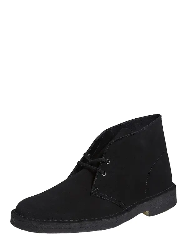 Clarks Suede Desert Boots - Black