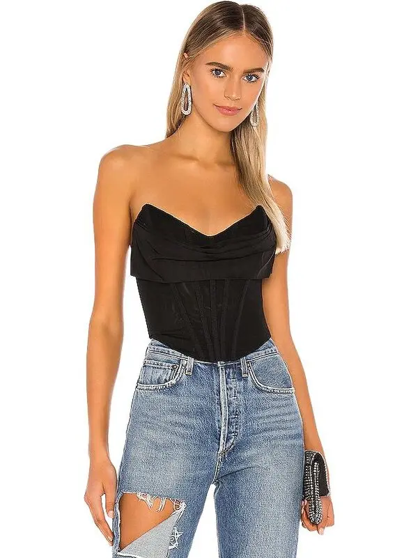 Nbd Hailee Bustier Top - Black