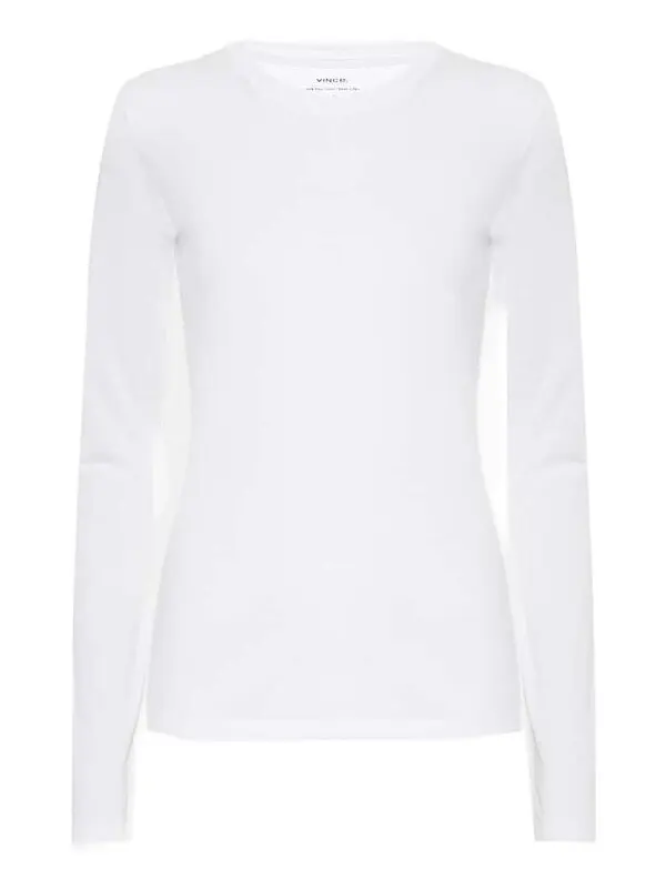 Vince Essentials Cotton-jersey T-shirt - White