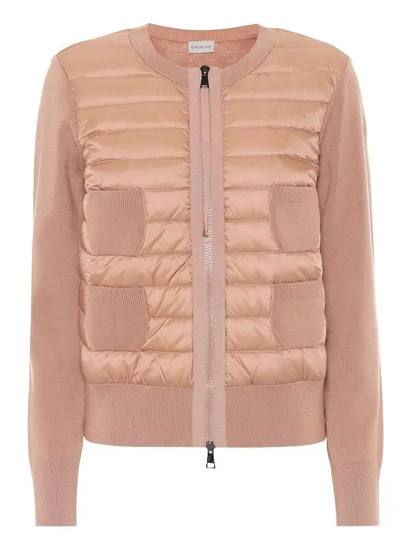 Moncler Down And Wool Jacket - Pink
