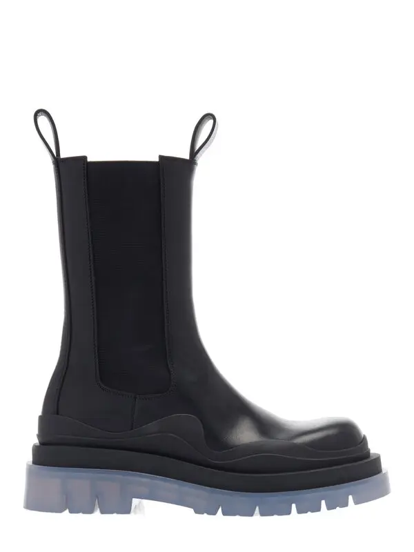 Bottega Veneta The Tire Leather Boots - Black