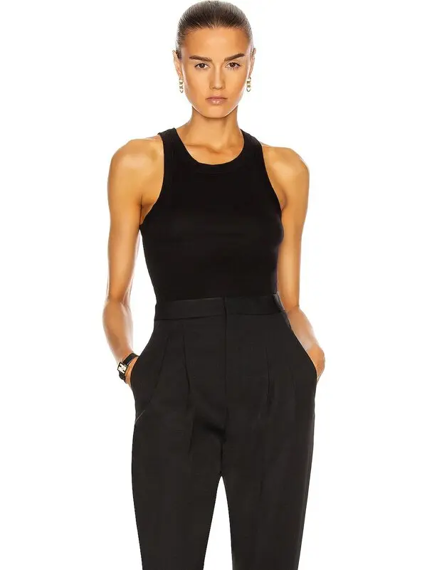 Enza Costa Supima Bold Sheath Tank Top - Black