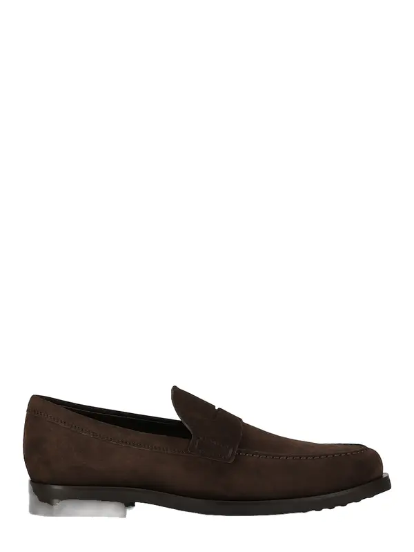 TOD'S Suede Penny Loafers - Brown