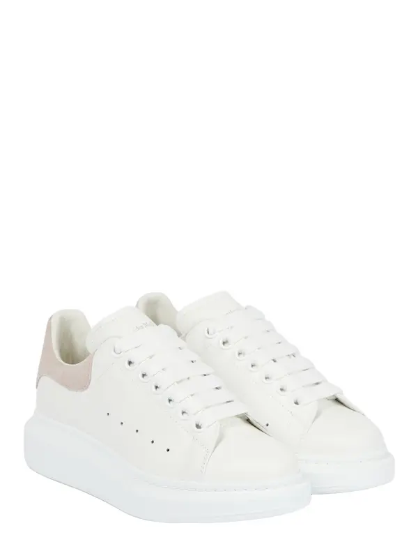Alexander McQueen Oversized Leather Sneakers - White