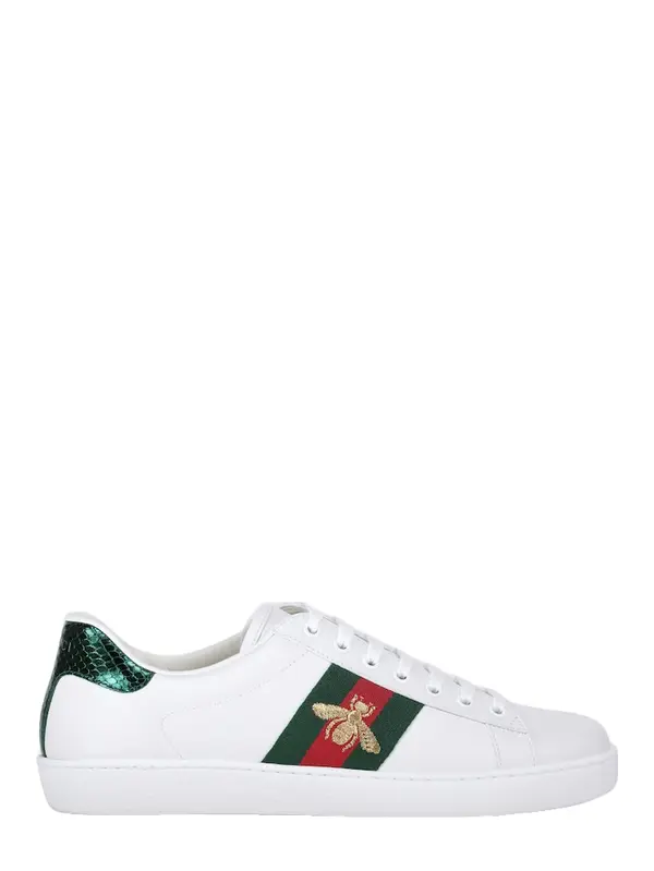 Gucci Ace Leather Sneakers - White