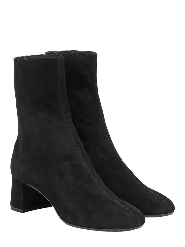 AQUAZZURA Saint Honore 50 Suede Ankle Boots - Black