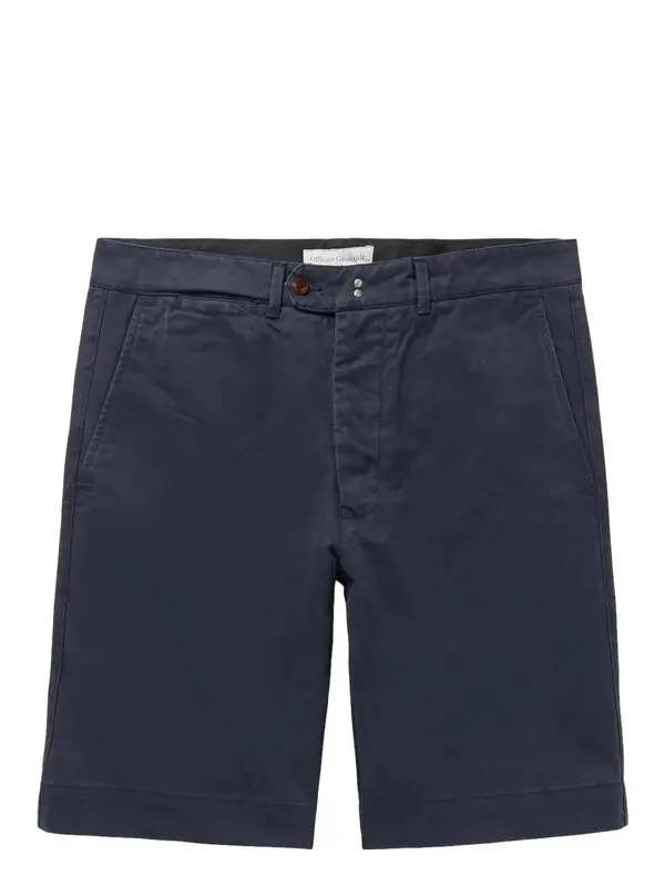 Officine Générale Fisherman Cotton-twill Shorts - Blue