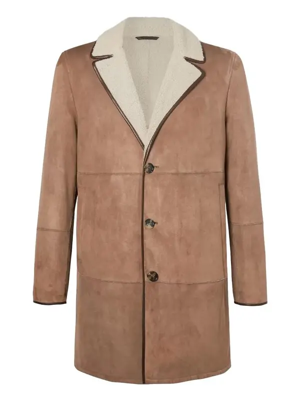 Loro Piana Wollaston Shearling Coat - Brown