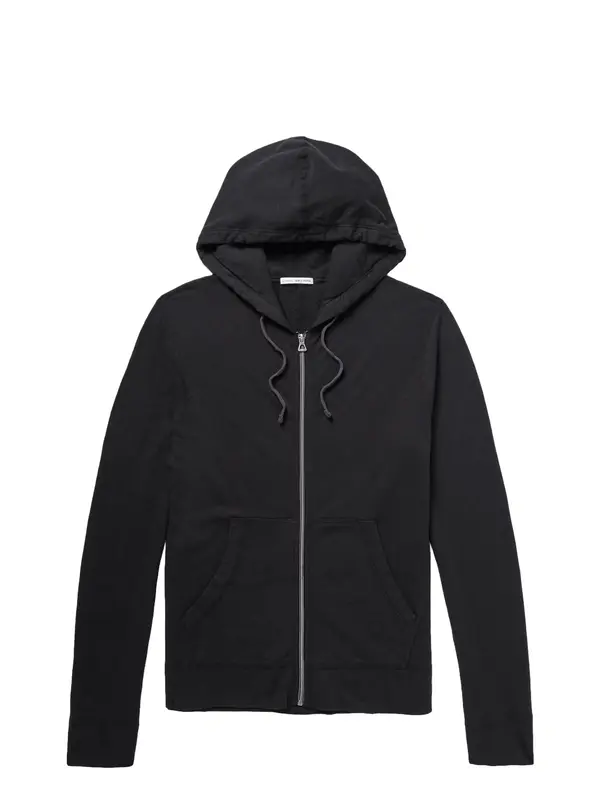 JAMES PERSE Supima Cotton-jersey Hoodie - Black