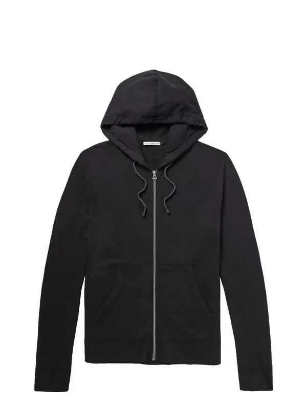 JAMES PERSE Supima Cotton-jersey Hoodie - Black