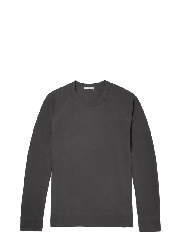 JAMES PERSE Loopback Supima Cotton-jersey Sweatshirt - Gray