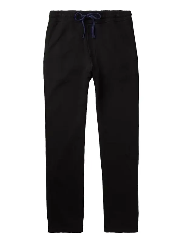 JAMES PERSE Straight-leg Supima Cotton-jersey Sweatpants - Black